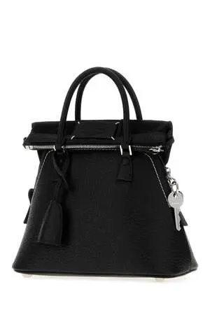 MAISON MARGIELA Leather Mini Classique 5ac Handbag - Black