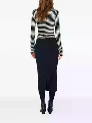 Norma Kamali Rear-slit Midi Skirt