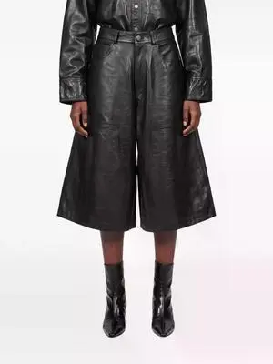 HAIKURE Legacy Wide-leg Leather Shorts