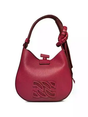 Casadei Vandome Leather Knotted Mini Bag - Red