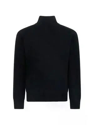 KANGRA Zip-up Ribbed-sleeve Cardigan