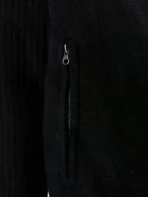 KANGRA Zip-up Ribbed-sleeve Cardigan