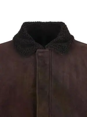 Tagliatore Shearling-collar Leather Jacket
