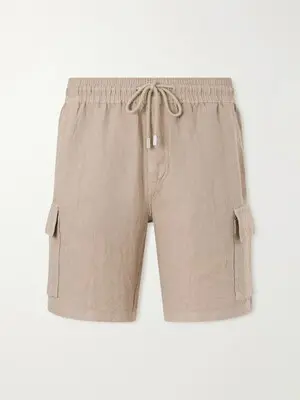 Vilebrequin Baie Straight-leg Linen Drawstring Cargo Shorts - Neutrals