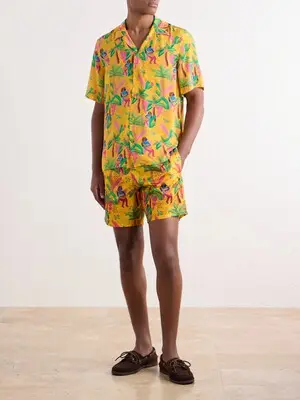 Vilebrequin Charli Camp-collar Printed Habotai Shirt