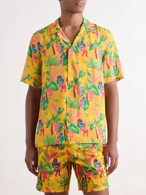 Vilebrequin Charli Camp-collar Printed Habotai Shirt