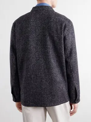 Anderson & Sheppard Herringbone Wool Overshirt