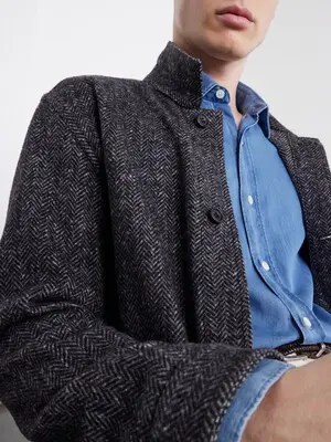 Anderson & Sheppard Herringbone Wool Overshirt