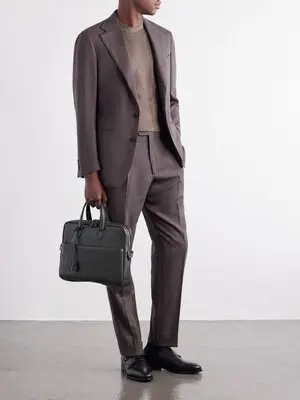Brioni Full-grain Leather Briefcase