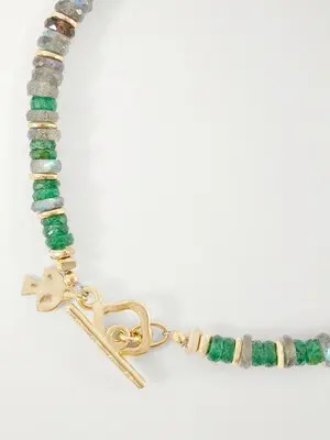 PEYOTE BIRD Tecolote Gold-plated -stone Bracelet