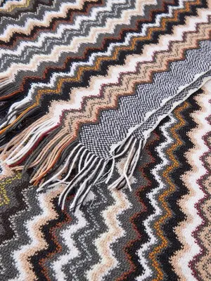 Missoni Striped Crochet-knit Wool-blend Scarf