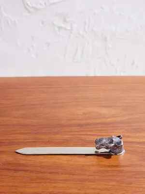 Dunhill Terrier -plated Letter Opener - Silver