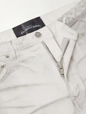 SEKRIT Chopper Carpenter Flared Paint-splattered Distressed Jeans