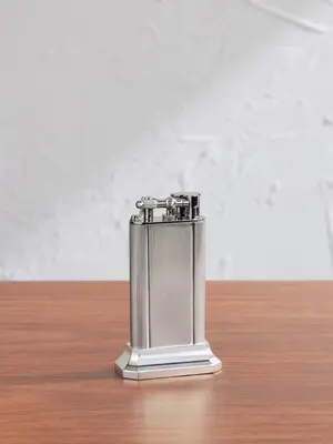 Dunhill Hobnail Rollagas Table Lighter - Silver
