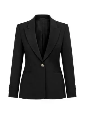 VICOLO Single-breasted Peak-lapel Blazer - Black