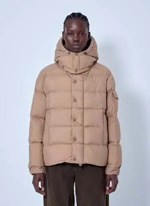 Moncler Maya 70 Hooded Short Down Jacket - Brown