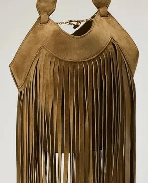 Khaite Lotus Tassel Leather Handbag
