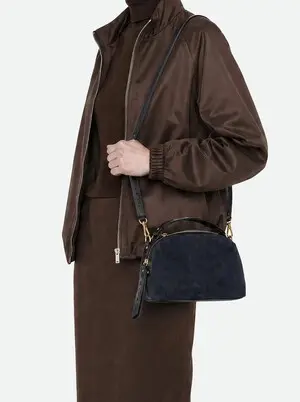 GIANNI CHIARINI Zippered Shoulder Bag - Blue