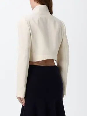 Alaïa Tailored Cropped High-neck Jacket In Wool Crêpe