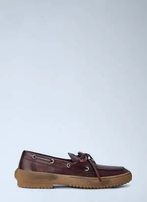 Miu Miu Leather Deck Shoes