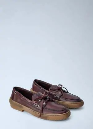 Miu Miu Leather Deck Shoes