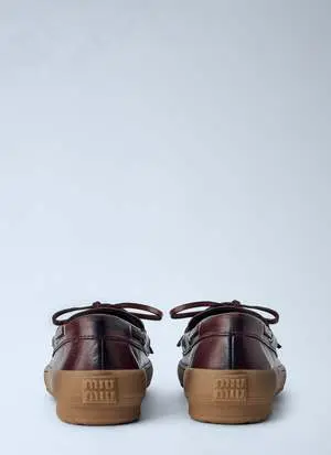 Miu Miu Leather Deck Shoes