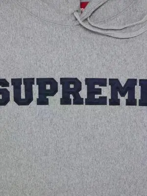 Supreme Collegiate Logo-appliqué Hoodie - Grey
