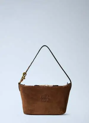 Miu Miu Spirit Suede Bag - Brown