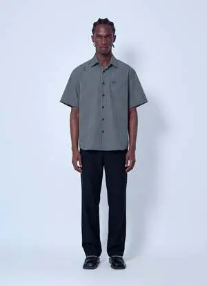 Vetements Metal Logo Checked Short Sleeve Shirt