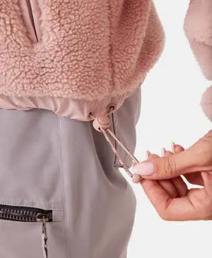 Roxy W25 Everest Full Zip Hooded Sherpa - Adobe Rose