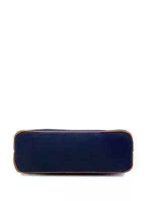 Hermès 2000-2020 Bicolor Toile Bolide Trousse De Voyage Pouch Pm Vanity Bag