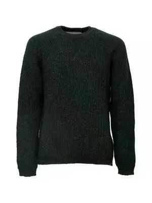 AMARANTO Flecked Ribbed-knit Sweater - Green