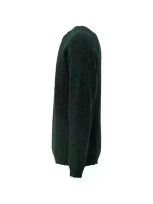 AMARANTO Flecked Ribbed-knit Sweater