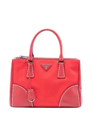 Prada 2010-2026 Medium Tessuto And Saffiano Stitch Galleria Double Zip Satchel