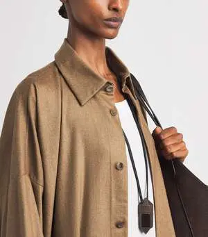 Eskandar Wool-blend Midi Shirt Dress