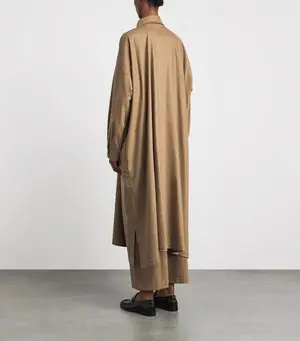 Eskandar Wool-blend Midi Shirt Dress