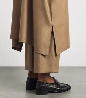 Eskandar Wool-blend Midi Shirt Dress