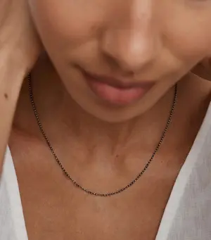 Monica Vinader Sterling Diamond-cut Rolo Chain