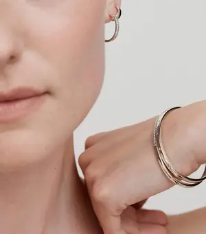 Monica Vinader Small Sterling And Diamond Hoop Earrings