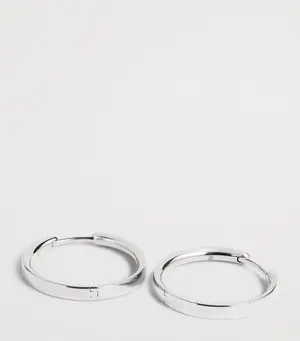 Monica Vinader Small Sterling Hoop Earrings