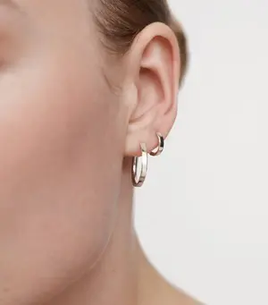 Monica Vinader Small Sterling Hoop Earrings