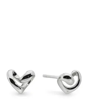 Monica Vinader Sterling Infinity Hearts Studs - Silver