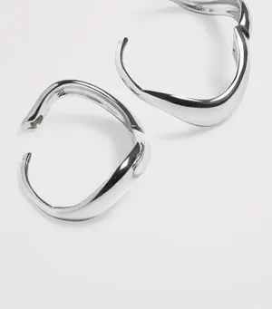 Monica Vinader Sterling Swirl Huggie Earrings