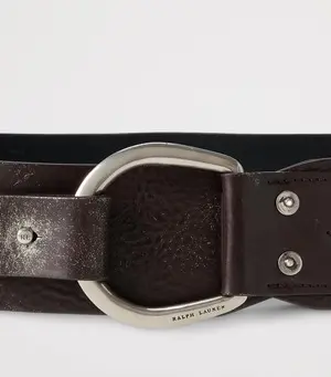 Ralph Lauren Leather Wide Buckle Belt