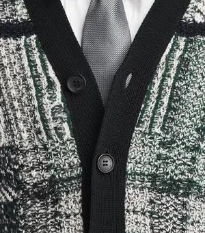 Junya Watanabe Wool-cotton Textured-knit Cardigan