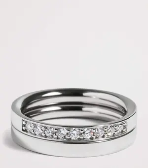 Monica Vinader Sterling And Diamond Essential Ring