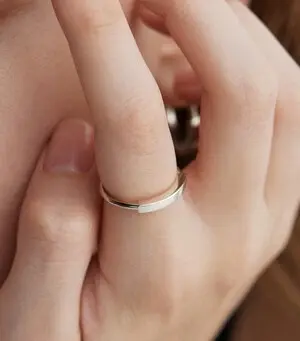 Monica Vinader Sterling Linear Stacking Ring