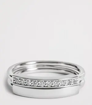 Monica Vinader Sterling Linear Stacking Ring