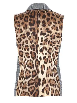 Dolce & Gabbana Gilet In Flanella Principe Di Galles
