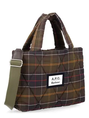 BARBOUR X A.P.C. Barbour X A. P.c. Borsa Con Motivo Tartan
